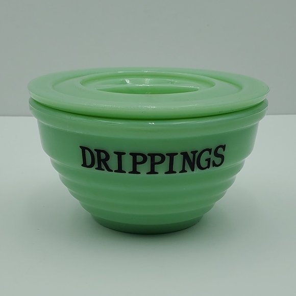 Jadeite | Kitchen | Jadeite Drippings Jar With Lid Jadeite Grease Bowl ...